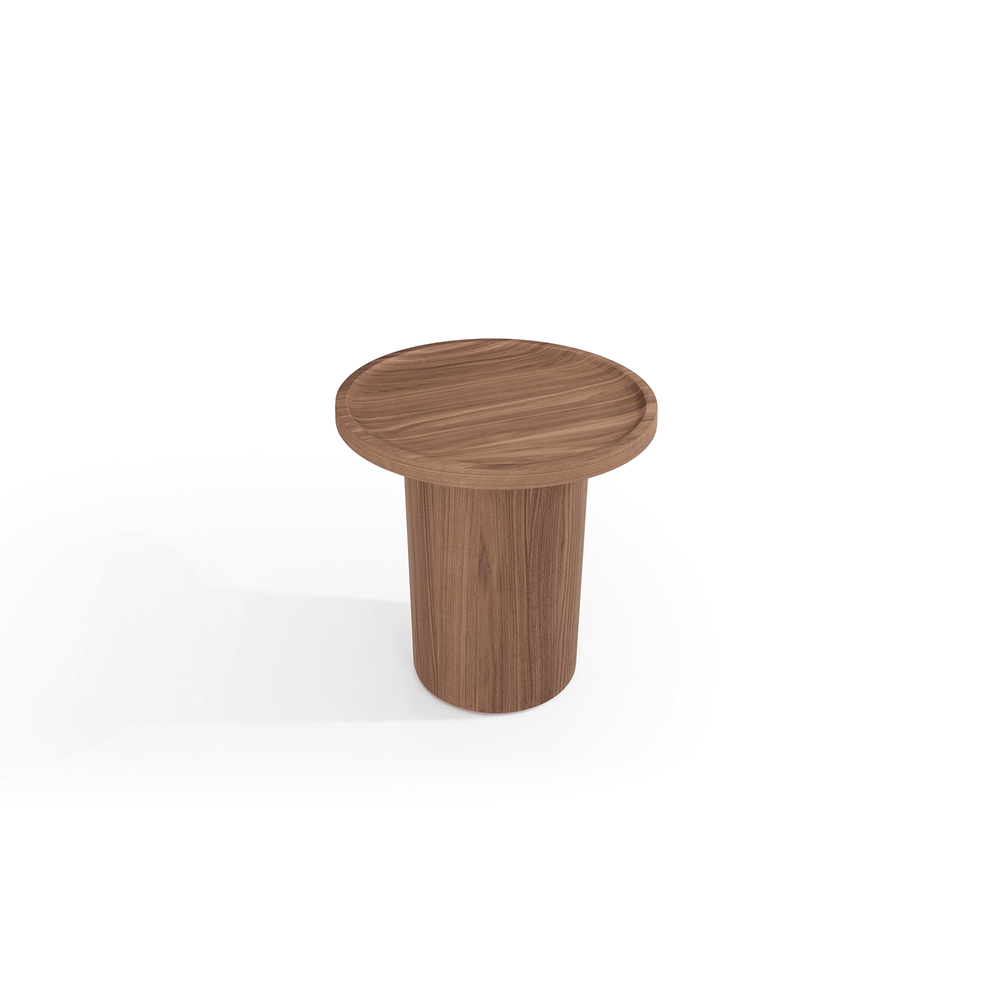 Nico Round Side Table in Walnut Veneer – HomesToLife